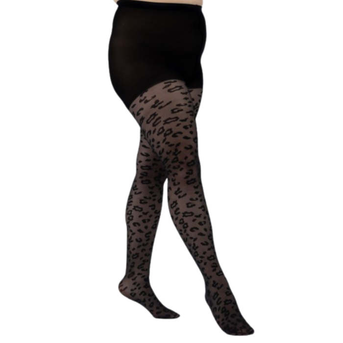 black leopard tights